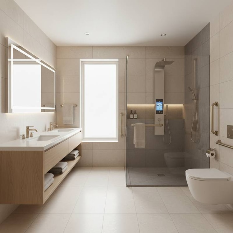 Luxury Tech for Safe, Stylish Aging-in-Place Bathrooms | backdroppers ...
